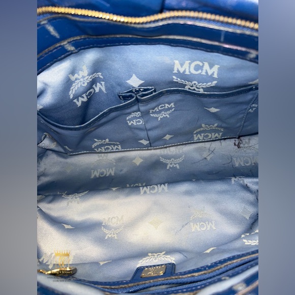 MCM | Bags | Mcm Blue 2 Way Bag | Poshmark